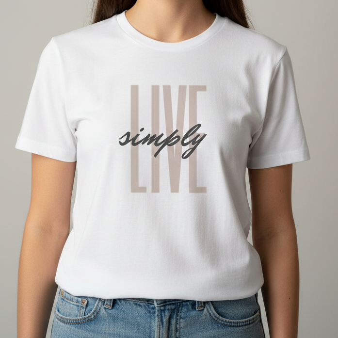 Unisex Organic Cotton Live Simply T-shirt – theorganictshirt